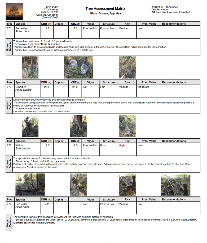 Tree Report From Tree Inventory App Instant Maps Tree Inventory Reports
